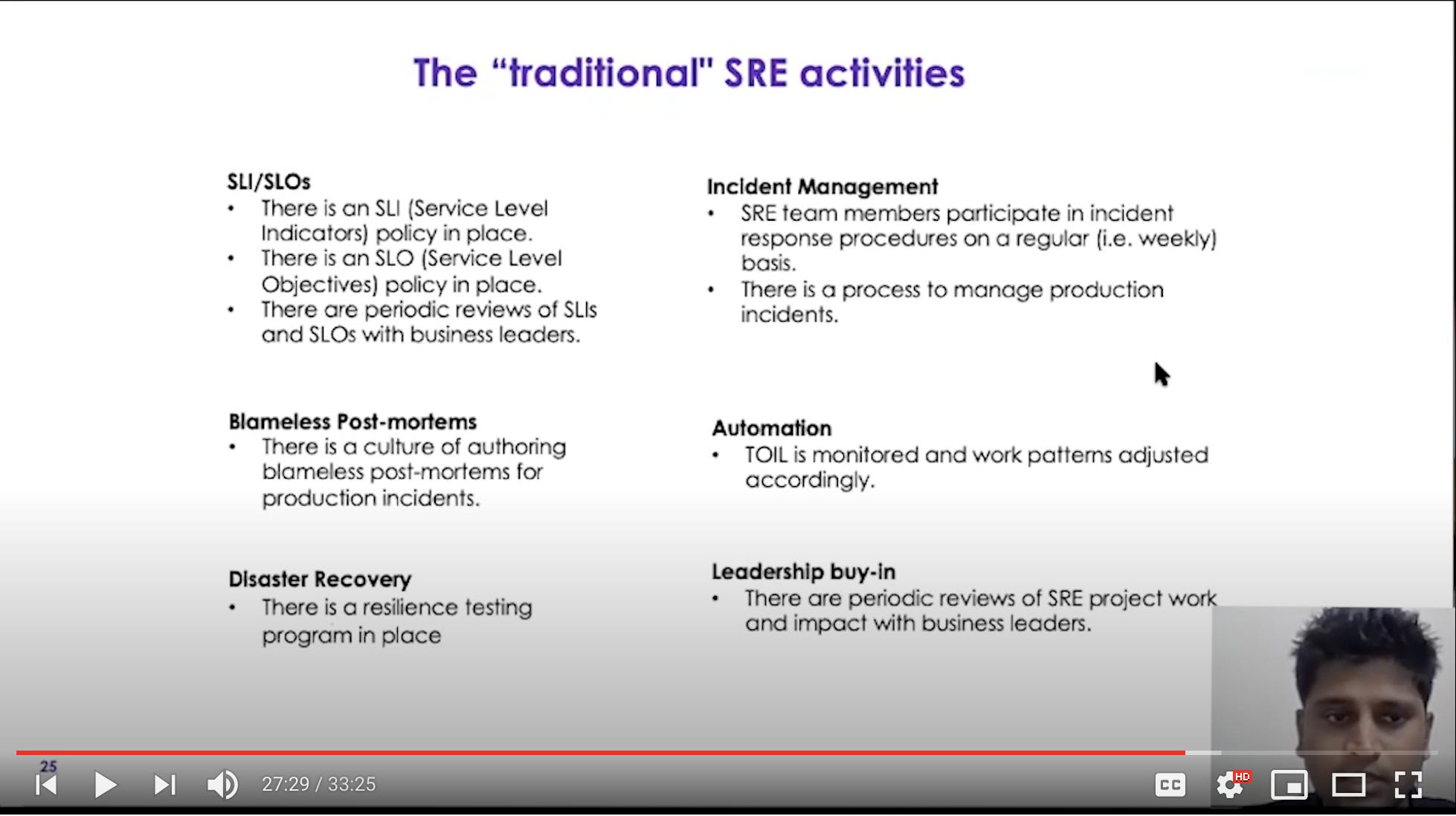 Reaction: SRECon 2020 Americas: Challenges of Starting an SRE Team from ...