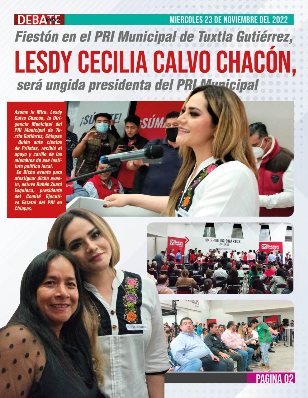 Una más de las invitadas al evento en la CDMX de Marcelo Ebrard: Lesdy Calvo, dirigente del PRI ...