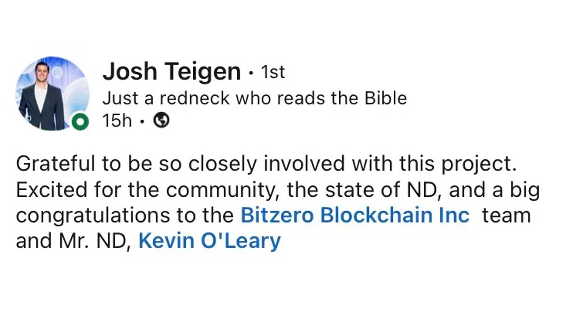 ND Gov Burgum Appoints "Just A Redneck Who Reads The Bible" As Commerce Commissioner