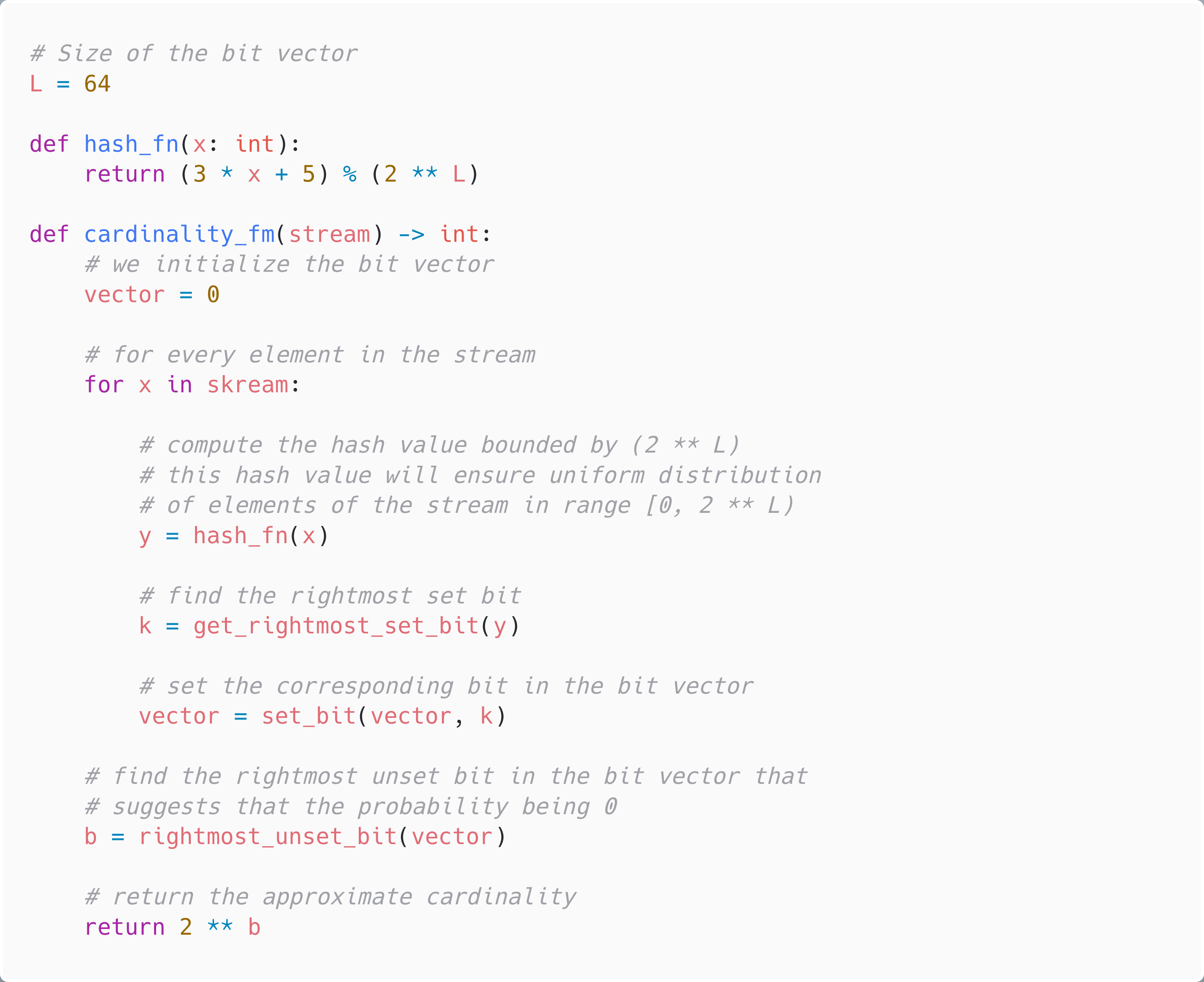 Approximate Count-Distinct using Flajolet Martin Algorithm