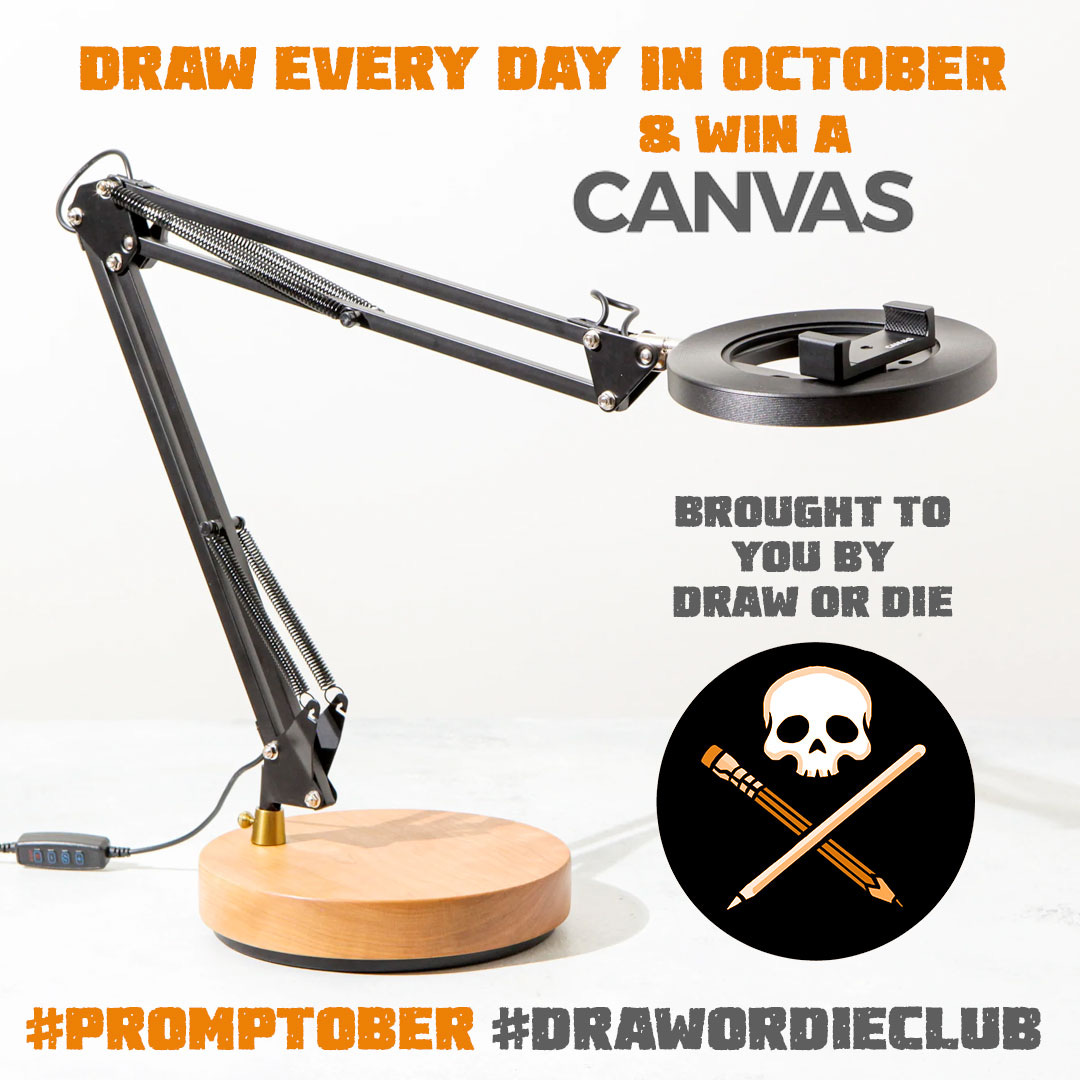 Draw Every Day in PROMPTOBER & Win - by D.J. Coffman