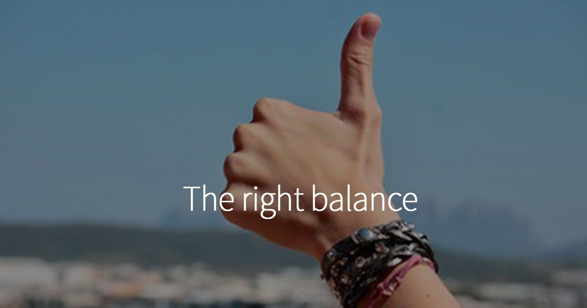 The right balance - by HolyDevotionals - Daily Devos