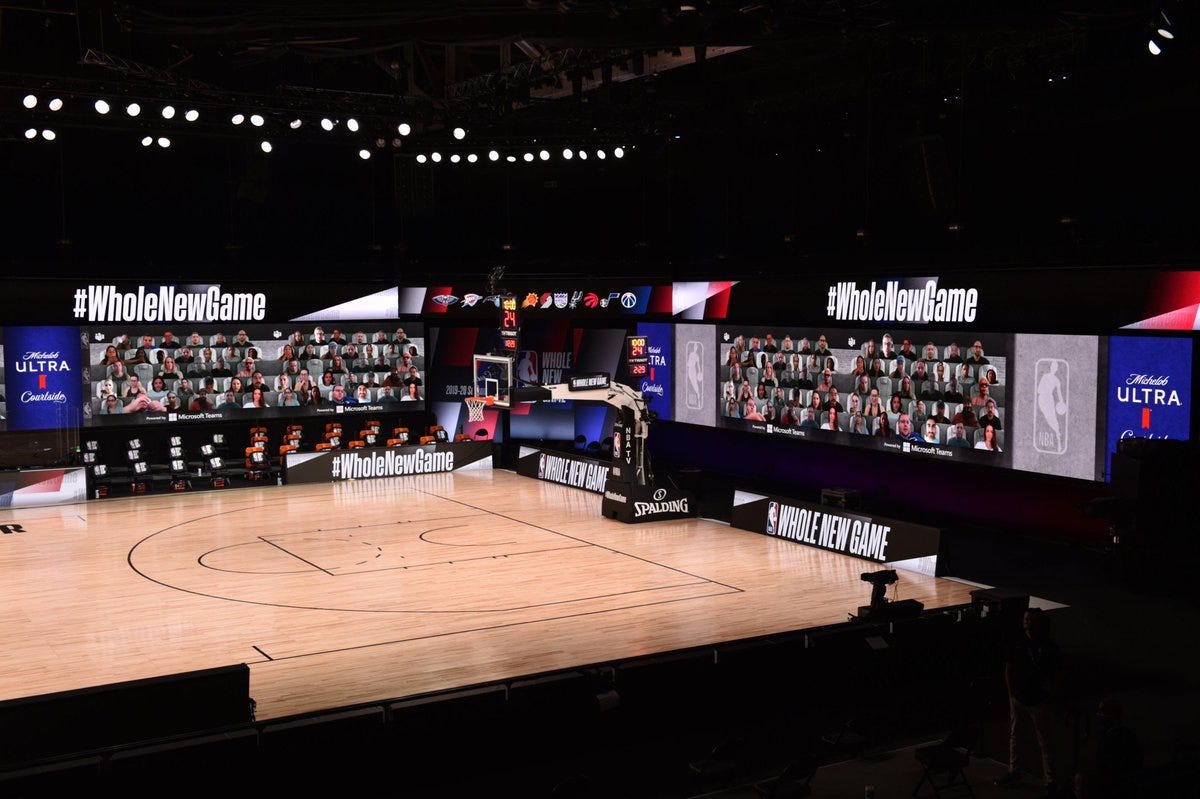 Inside the virtual fan sections that bring a touch of home to NBA ...