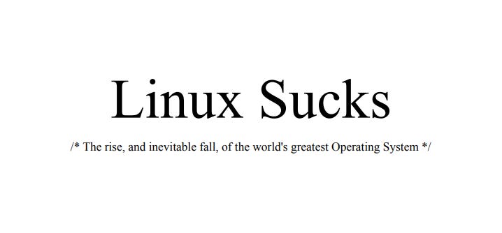 "Linux Sucks: The Book" publishing has resumed with a new, in-progress PDF