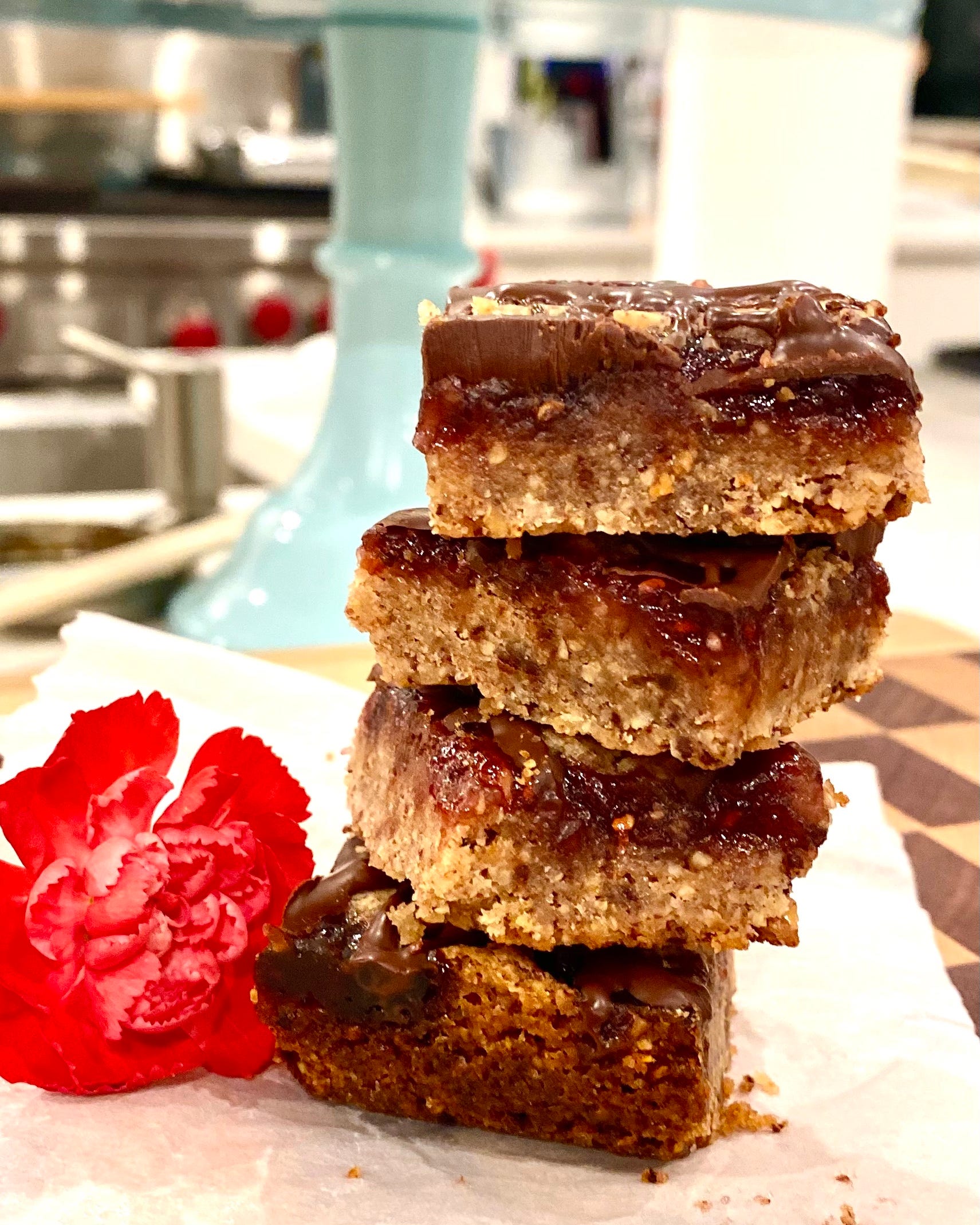 Chocolate Linzer Bars