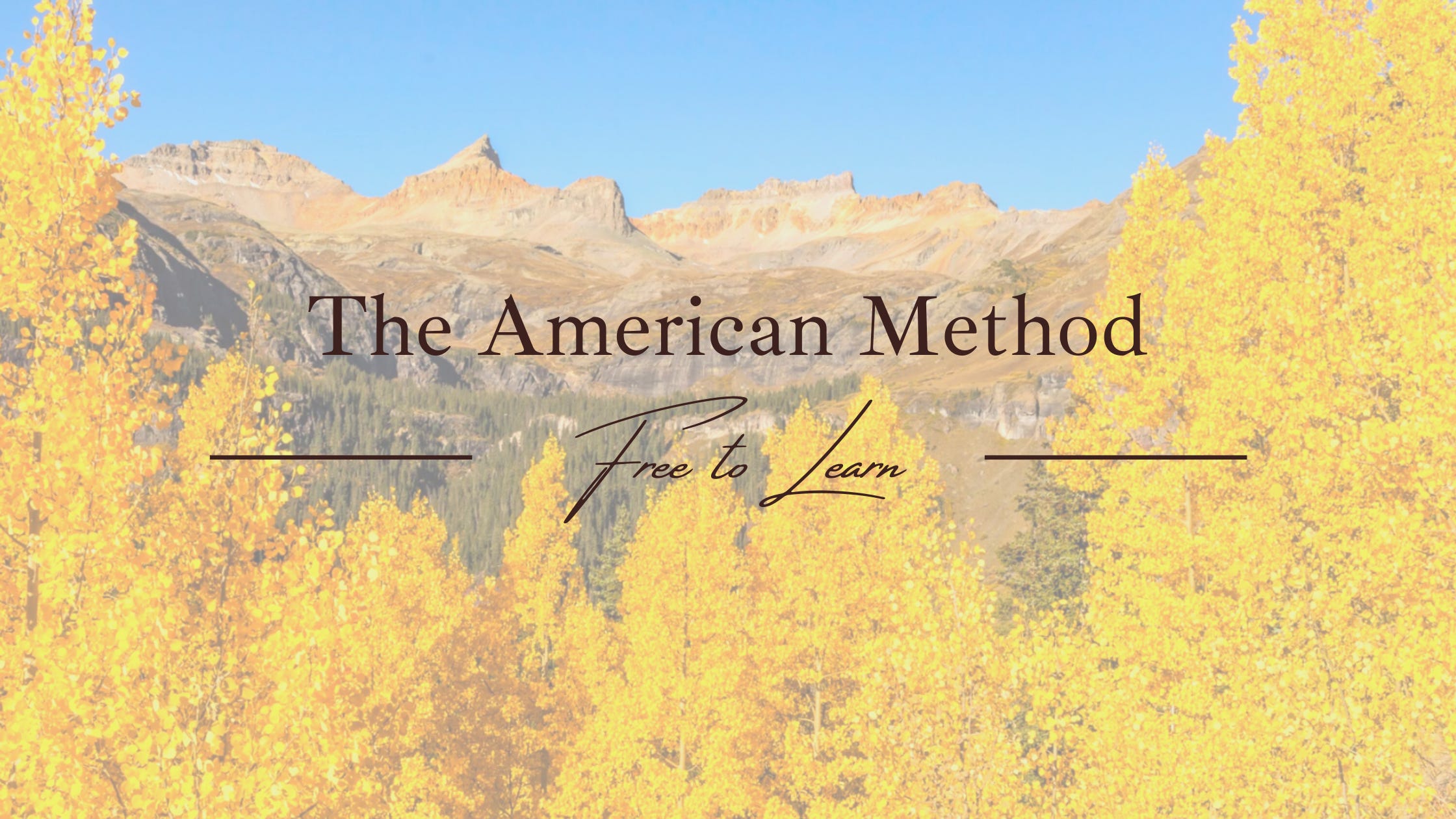 The American Method - The American Method
