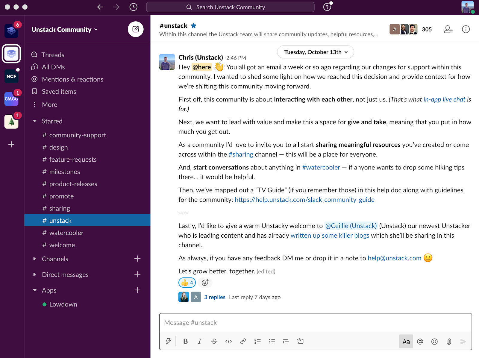 How Unstack is running their Slack community – Issue 4
