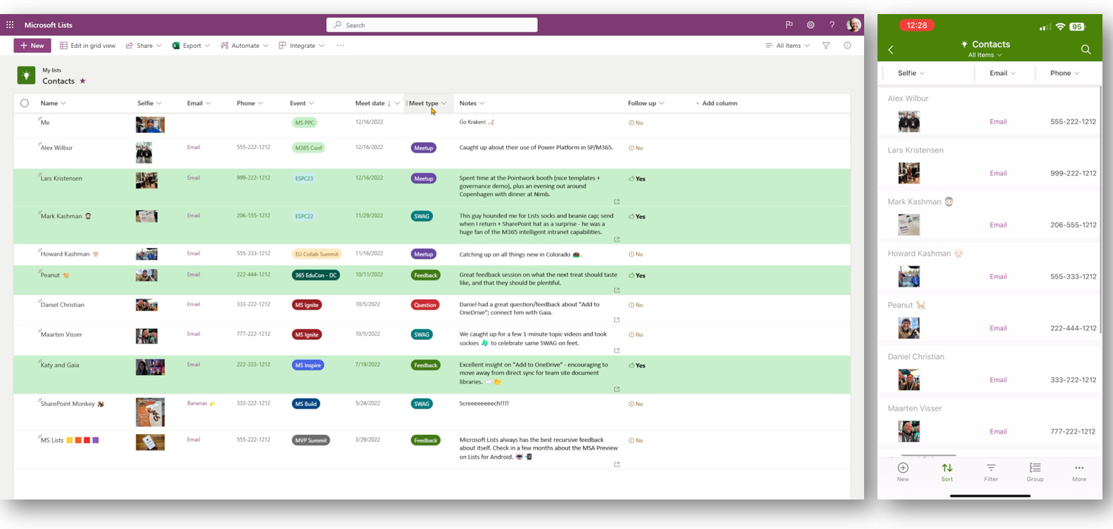 Use Microsoft Lists To Track Contacts Throughout The Year