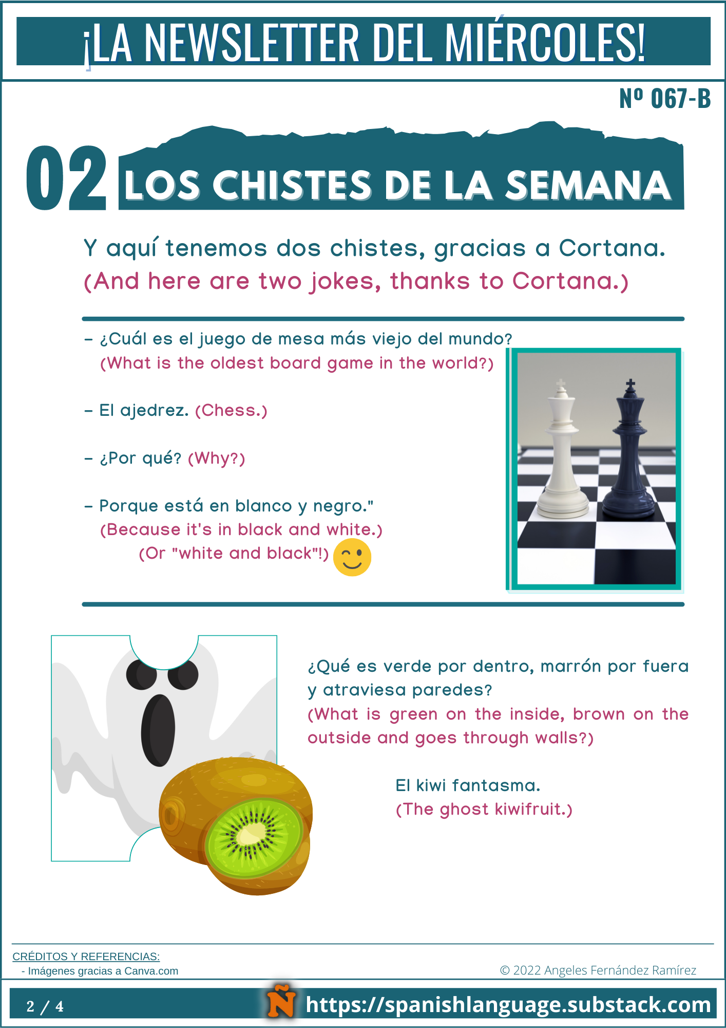 Wednesday’s Spanish Language Newsletter! (067-B)