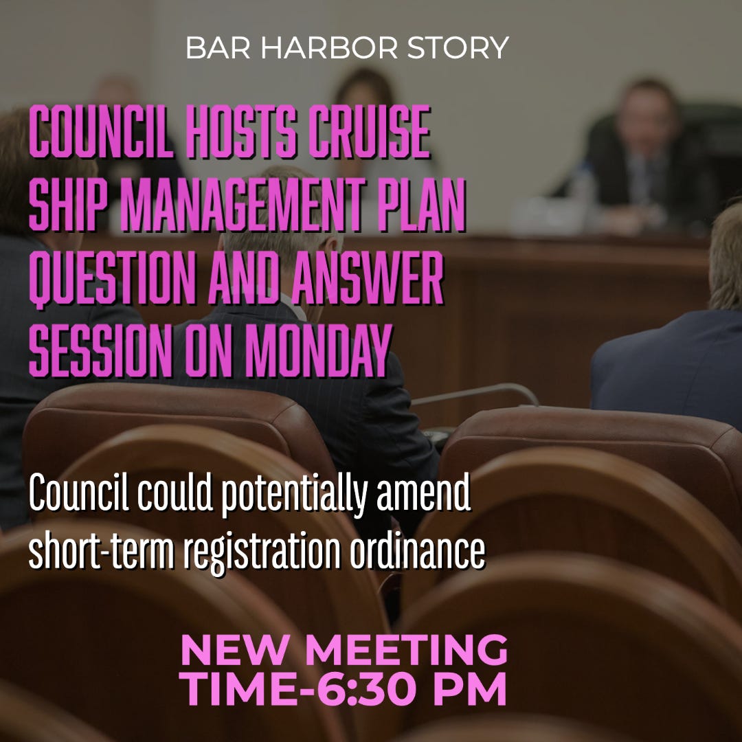COUNCIL HOSTS CRUISE SHIP MANAGEMENT PLAN QUESTION AND ANSWER SESSION ON MONDAY