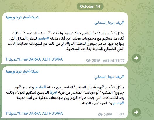 The Killing of the Islamic State's Leader in Deraa Province: Analysis ...