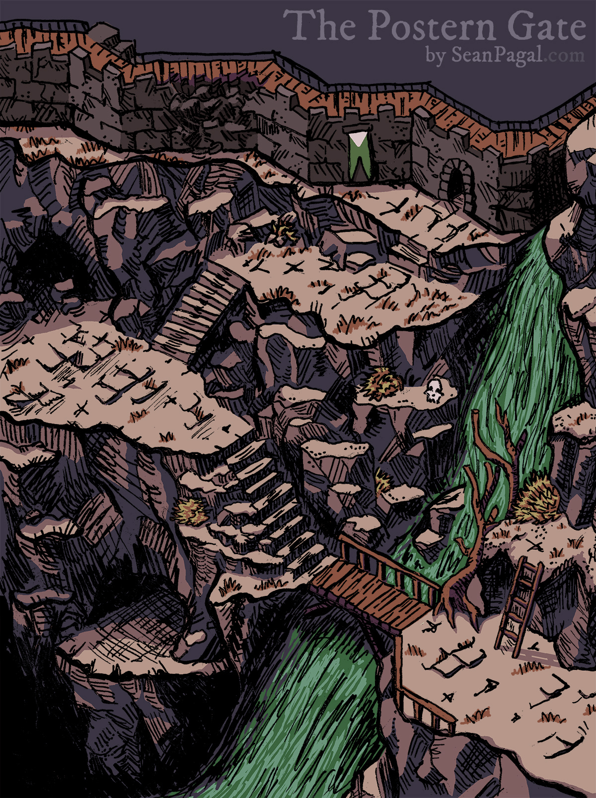 Map: The Postern Gate - by Sean Pagal - Uncanny Puppetry