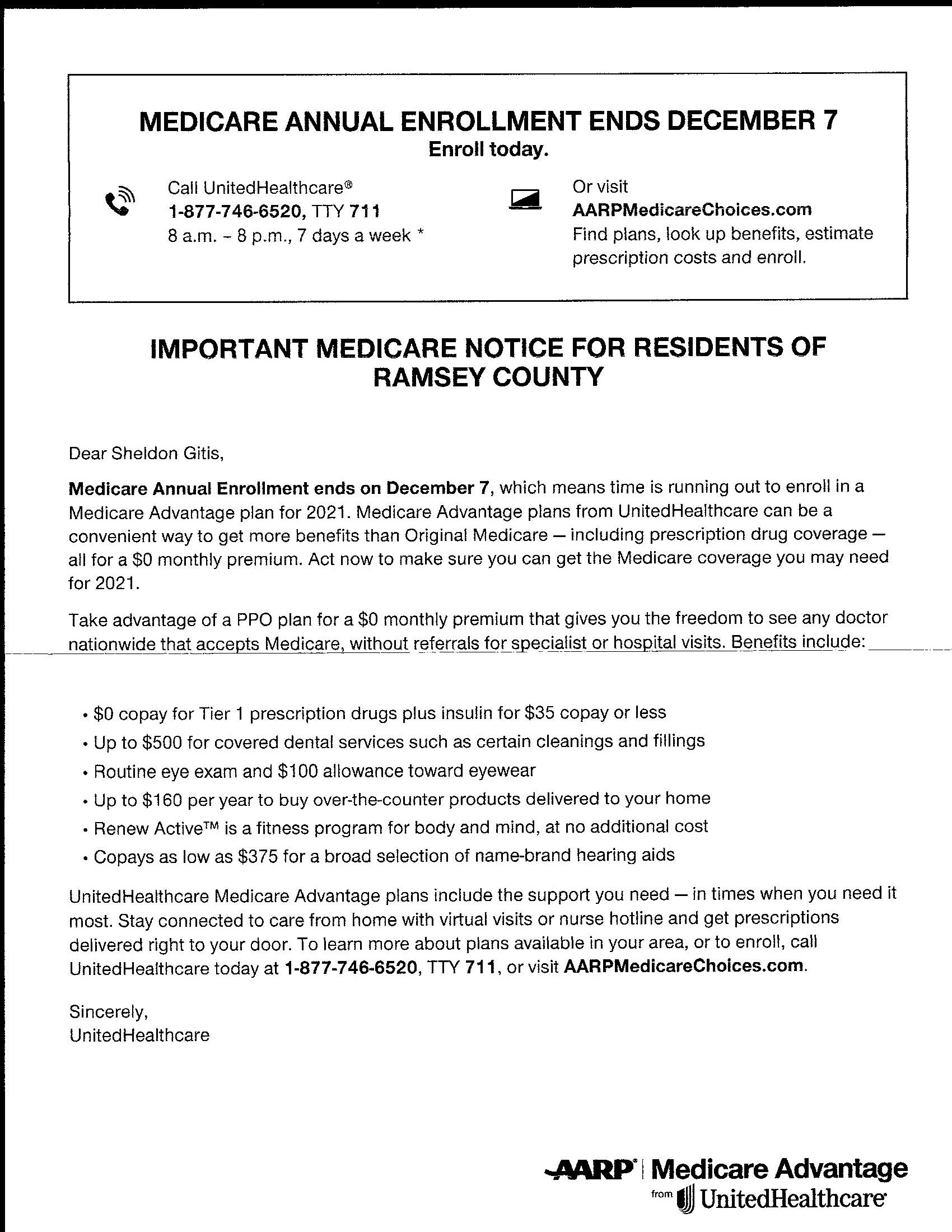 "IMPORTANT MEDICARE NOTICE" - by Sheldon Gitis