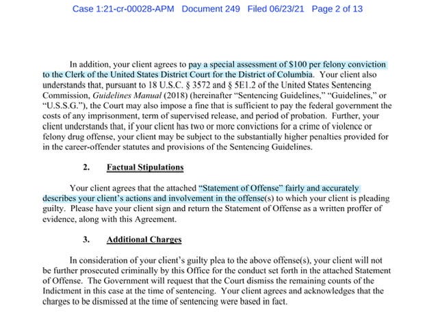 Graydon Young - plea agreement and statement of Offense -both documents ...