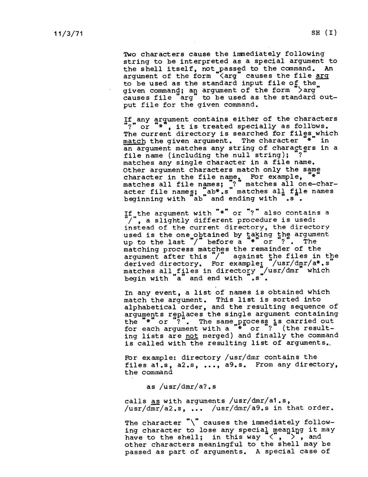 The first UNIX Shell: 1971's Thompson Shell
