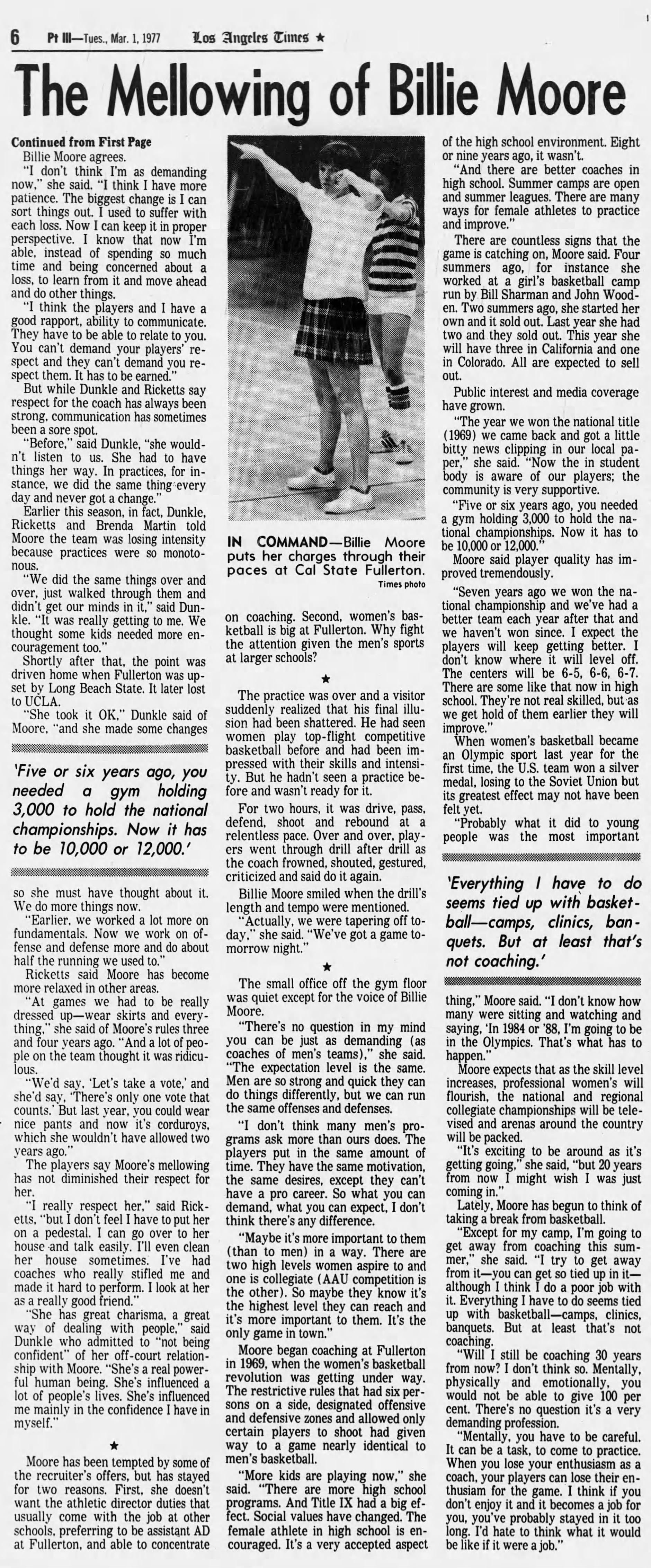 #FromtheArchives: Remembering Billie Moore