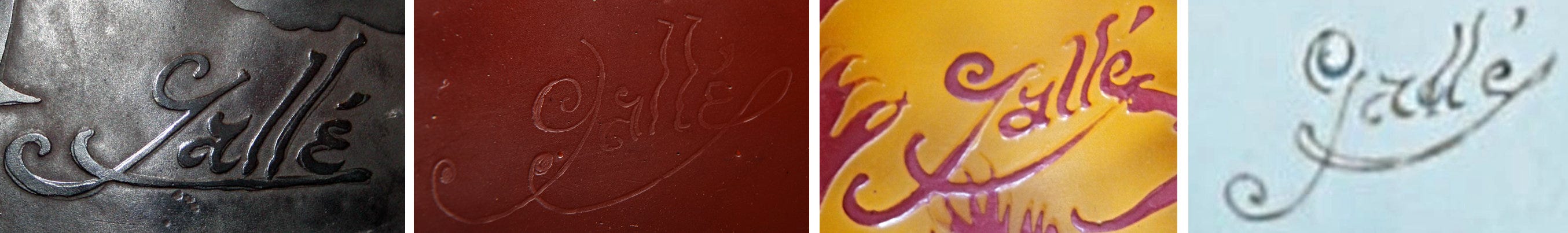 The Gallé signatures on glass after 1904 : a tentative chronology (part ...