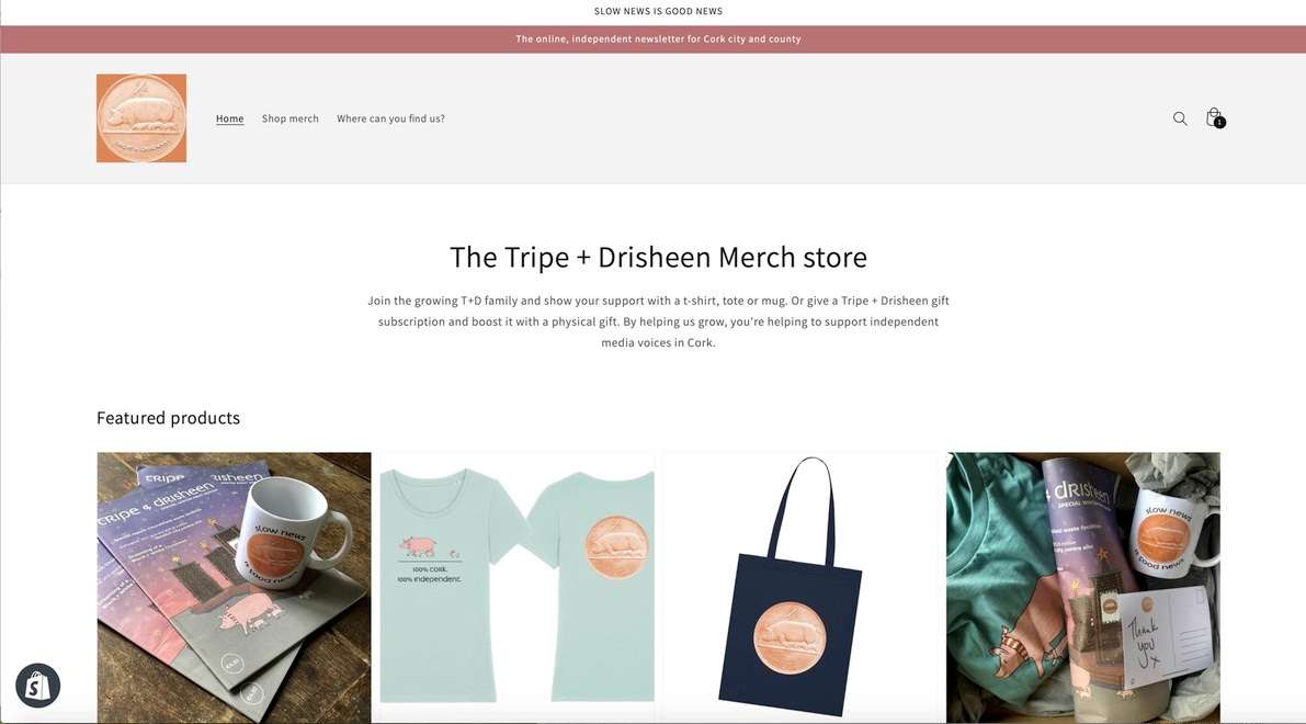 Tripe + Drisheen merch now available online