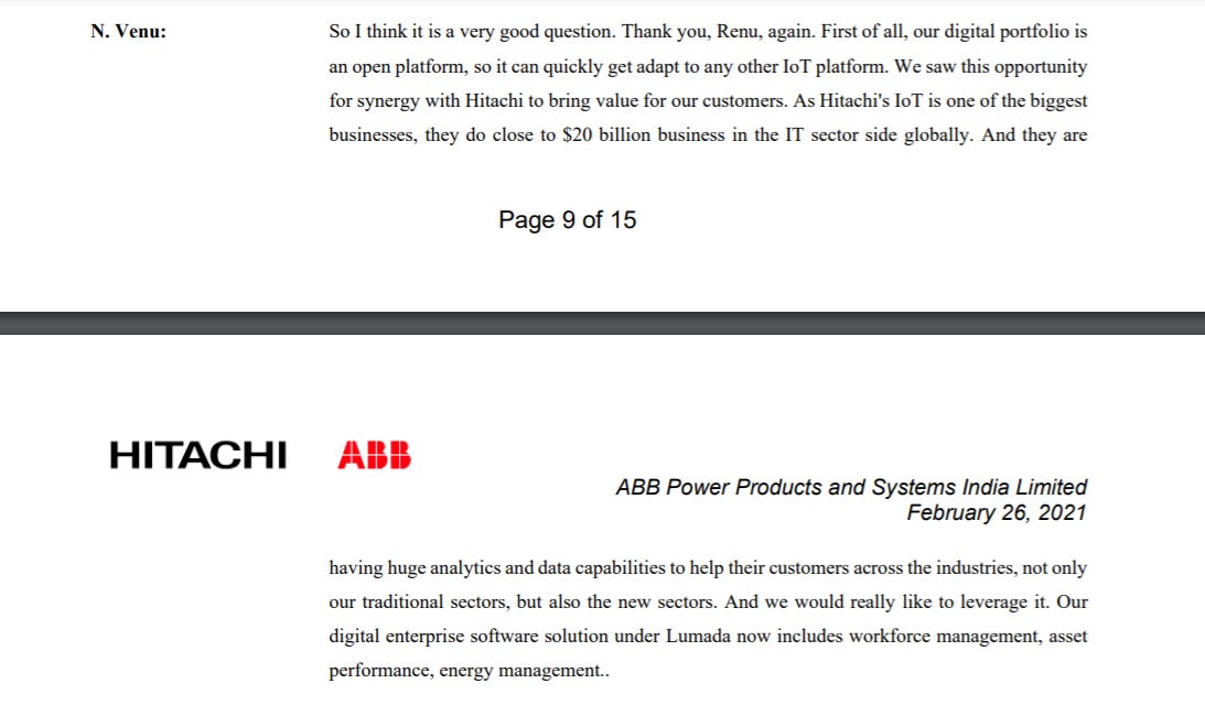 Hitachi ABB Power - by Bhavik Mehta - Watchlist