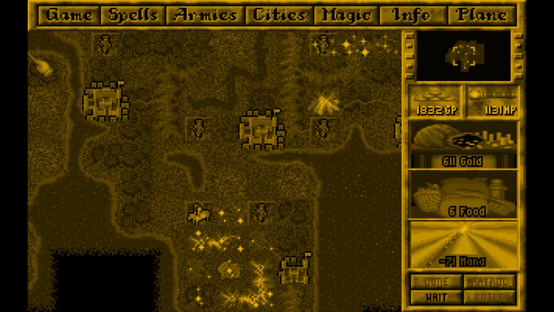 The beauty of computer games on Amber screens