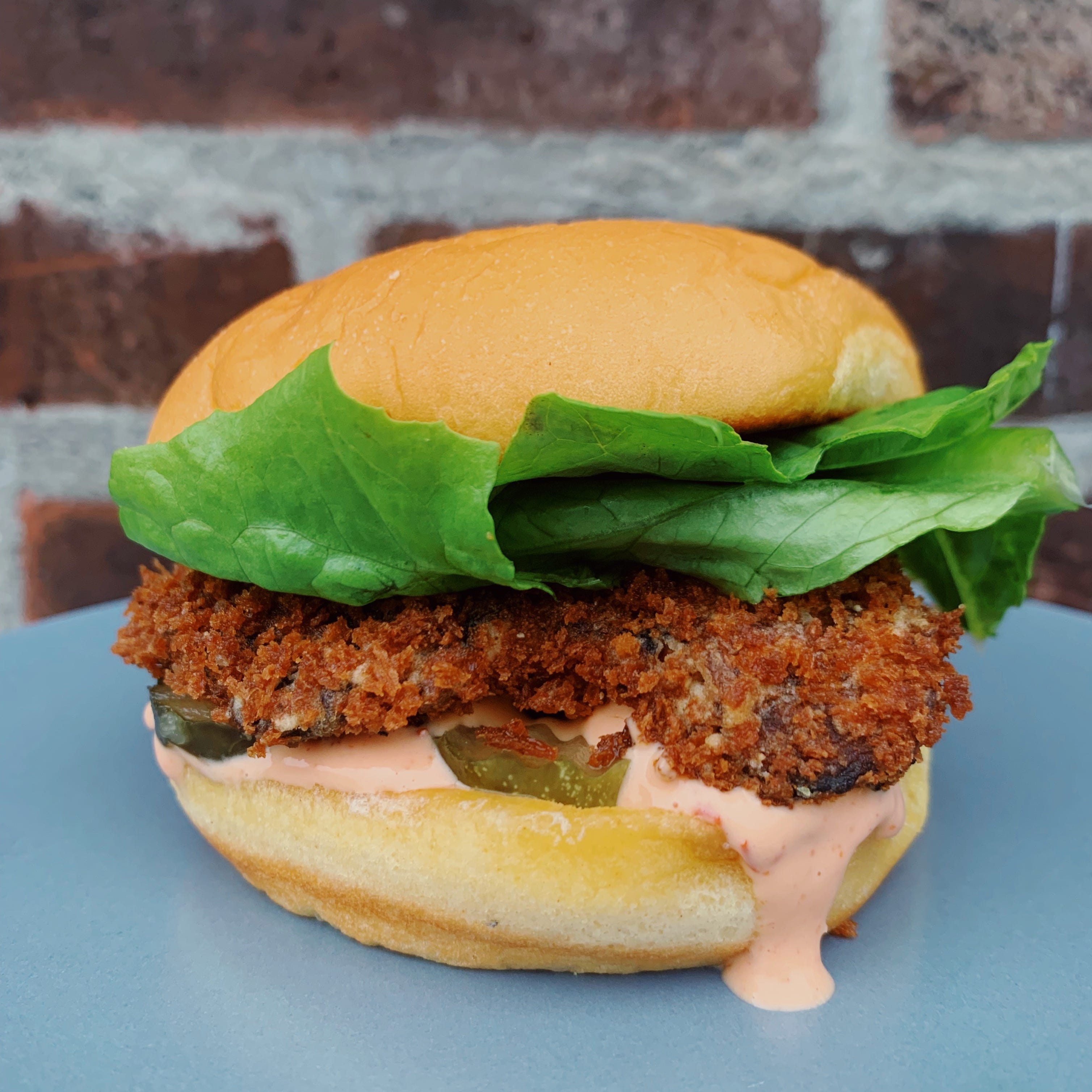 Crispy Lion Sandwich - by Kate Ray - soft leaves