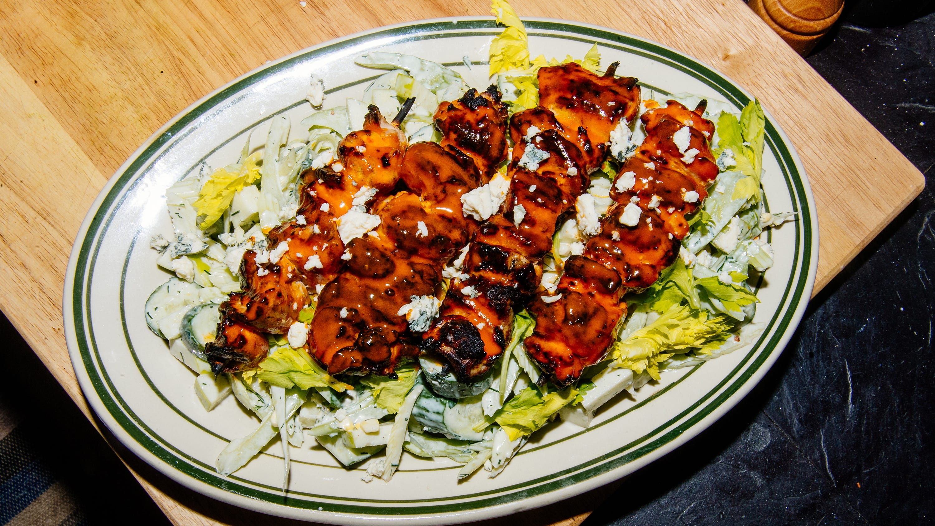 Grilled Buff Chicken Skewers and Celery Salad: A Piece of Cake #27