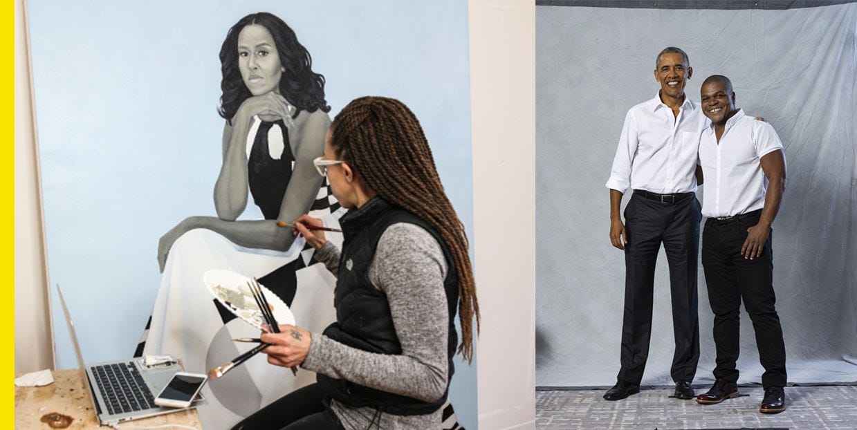 Here’s Michelle Obama posing for her official portrait