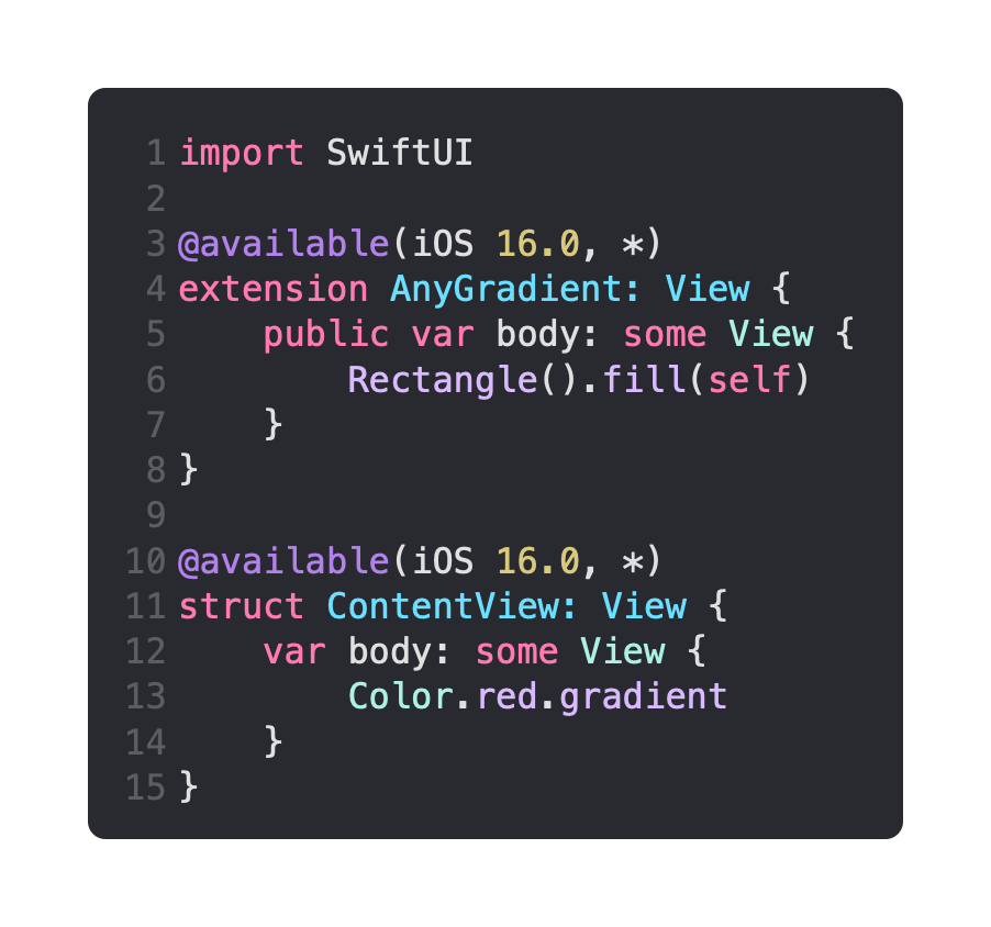 Make The New Color Gradient Easier To Use By Conforming To View