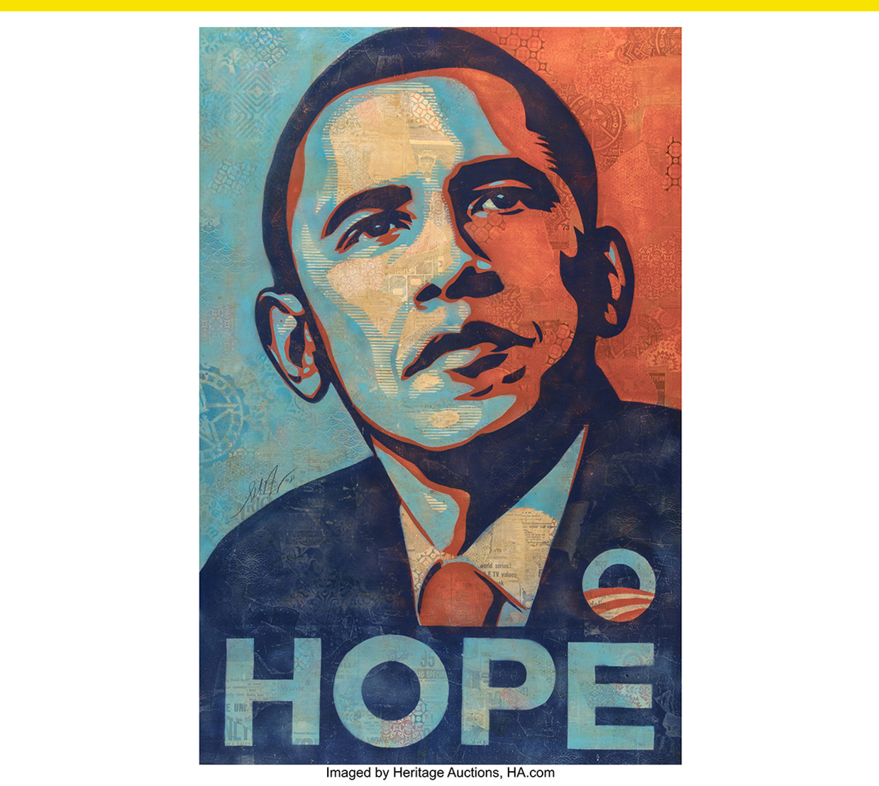 One of Shepard Fairey’s original Obama “HOPE” collages just sold for ...