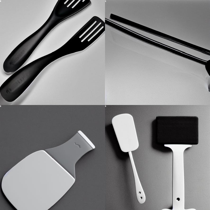 Spatula City: Product Design with Generative Models