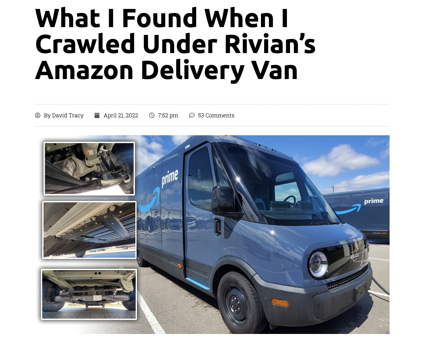 The Autopian's David Tracy Saw A Rivian Amazon Delivery Van And Slid ...