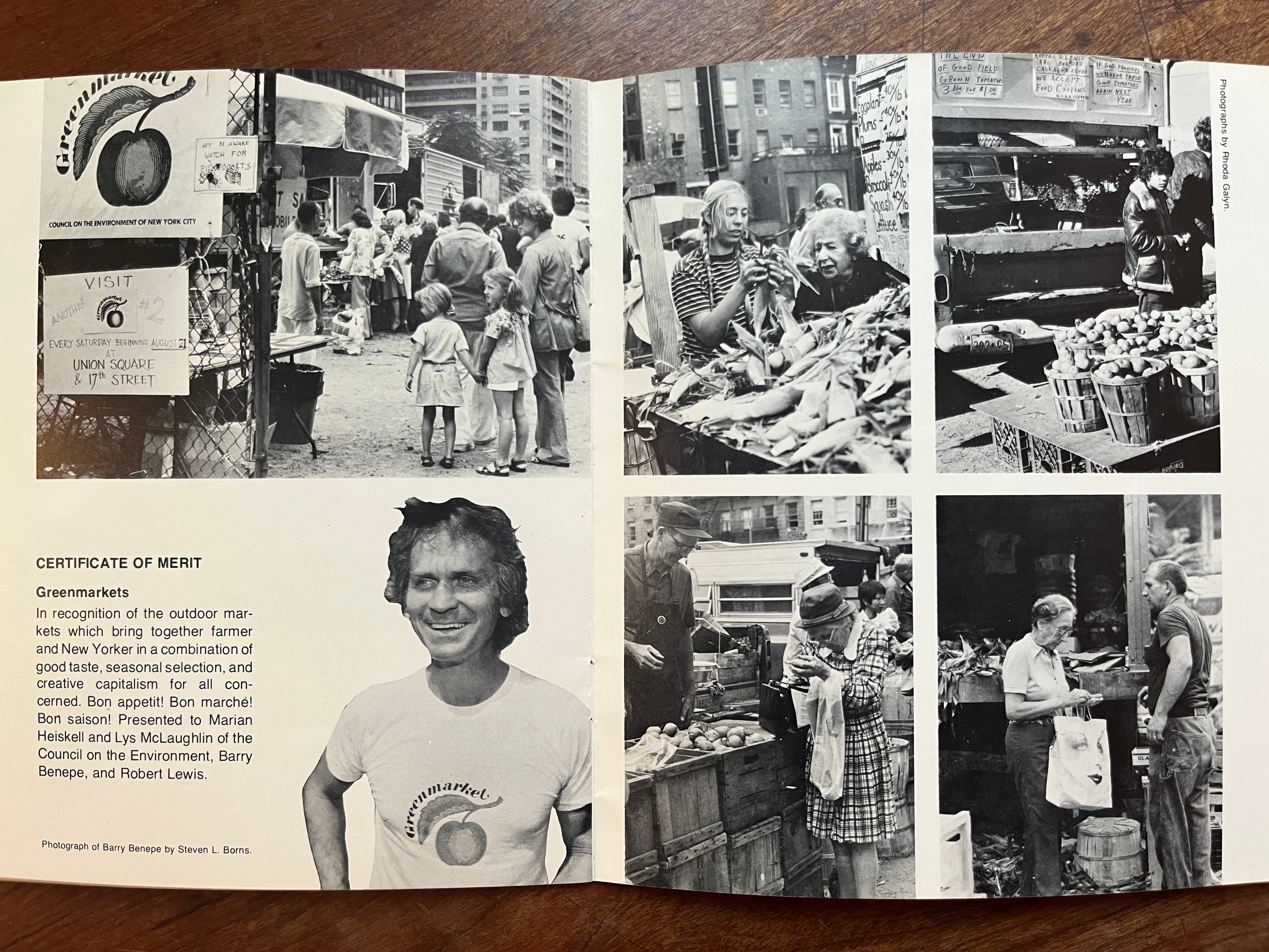 Barry Benepe, founder, New York City Greenmarkets