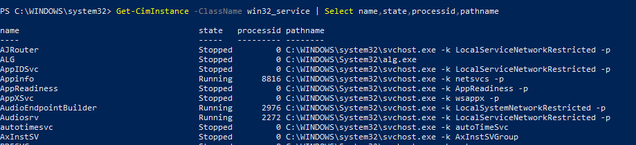 LAB: Windows services anomaly detection script