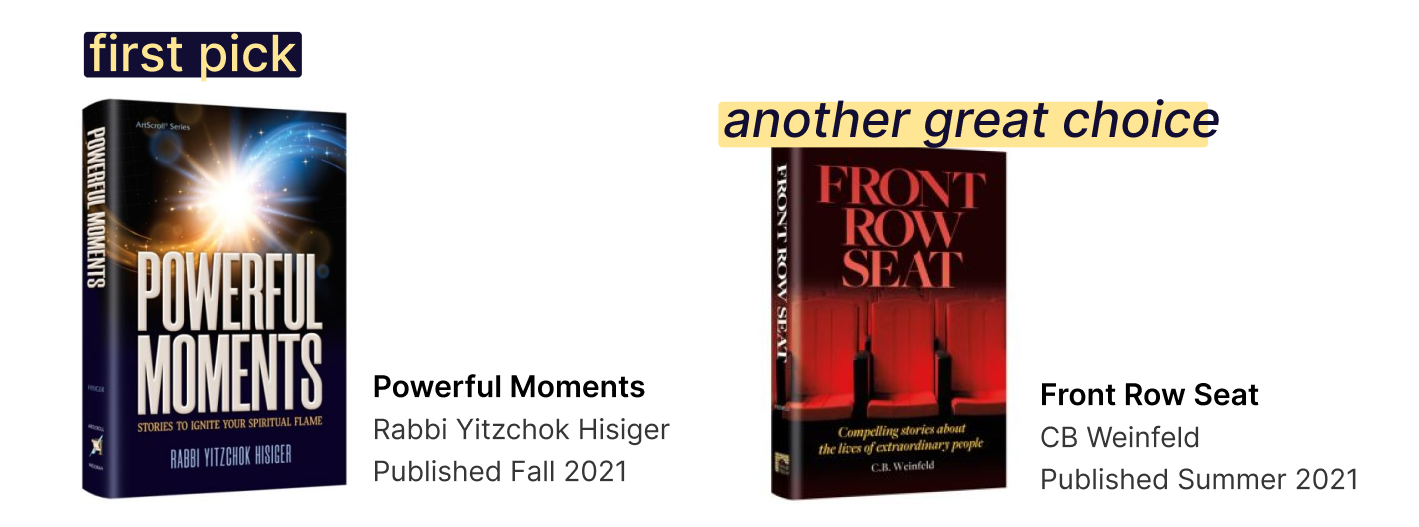 Personal Librarian: Sukkos 5782 Book-Buying Guide