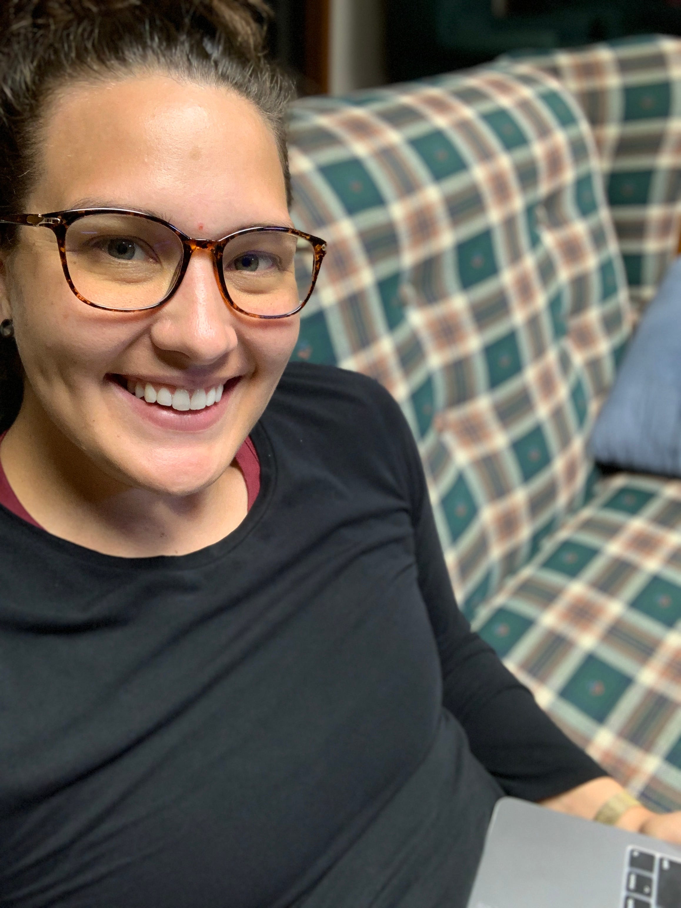 Welcome to my plaid office...