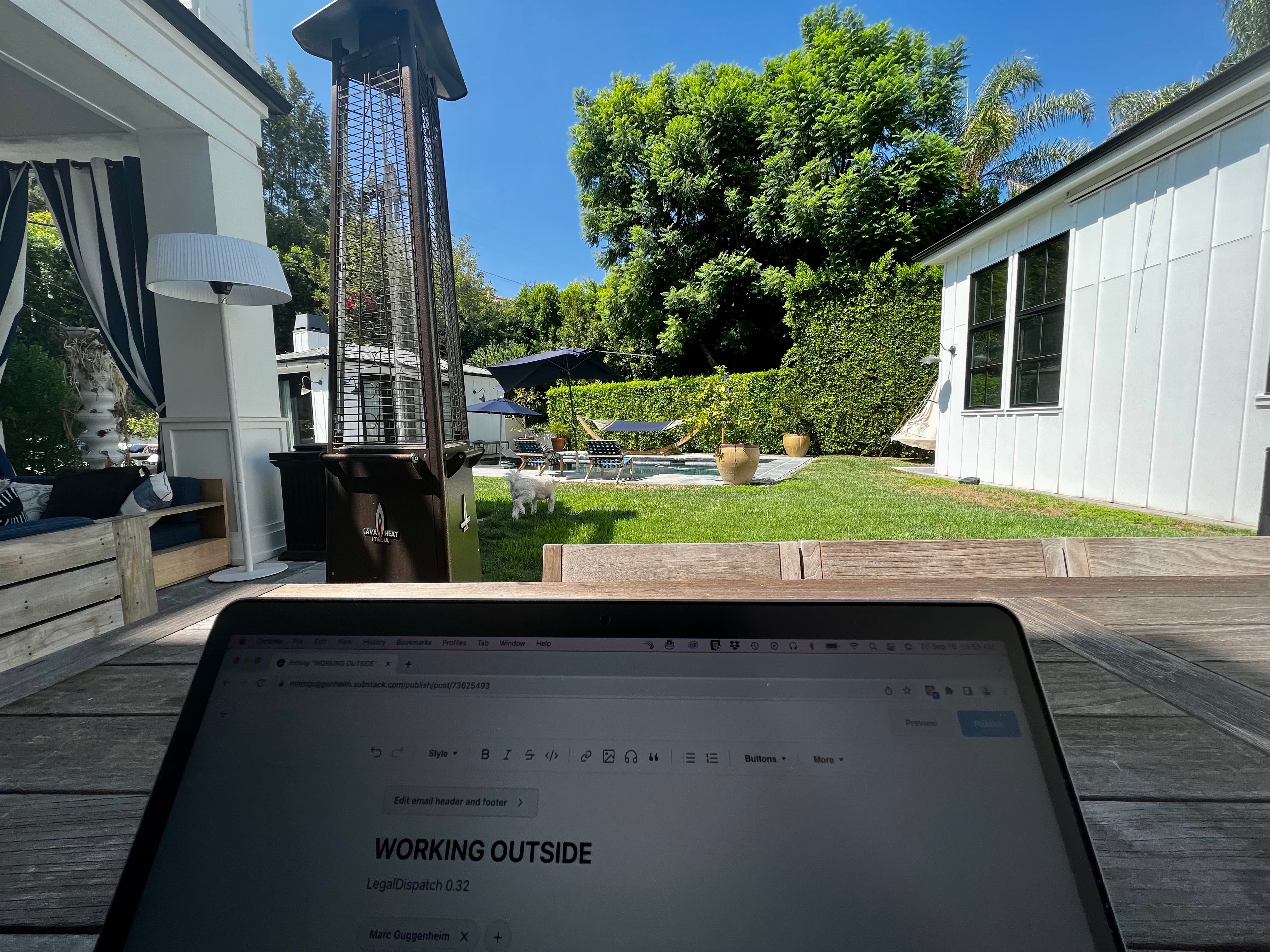 WORKING OUTSIDE - by Marc Guggenheim - LegalDispatch