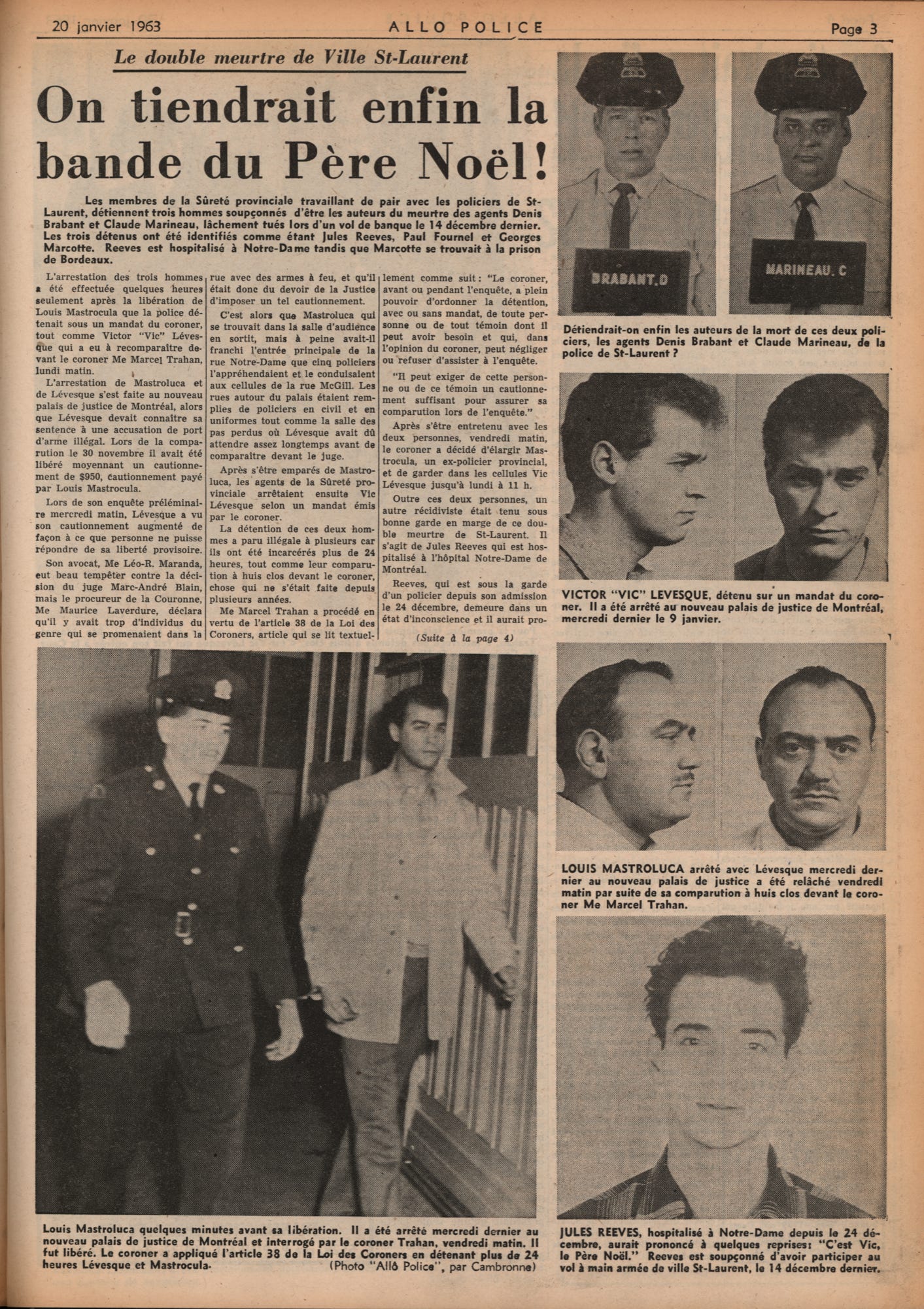 Enfin, on a le Père Noël et sa bande | Allo Police | janvier 1963