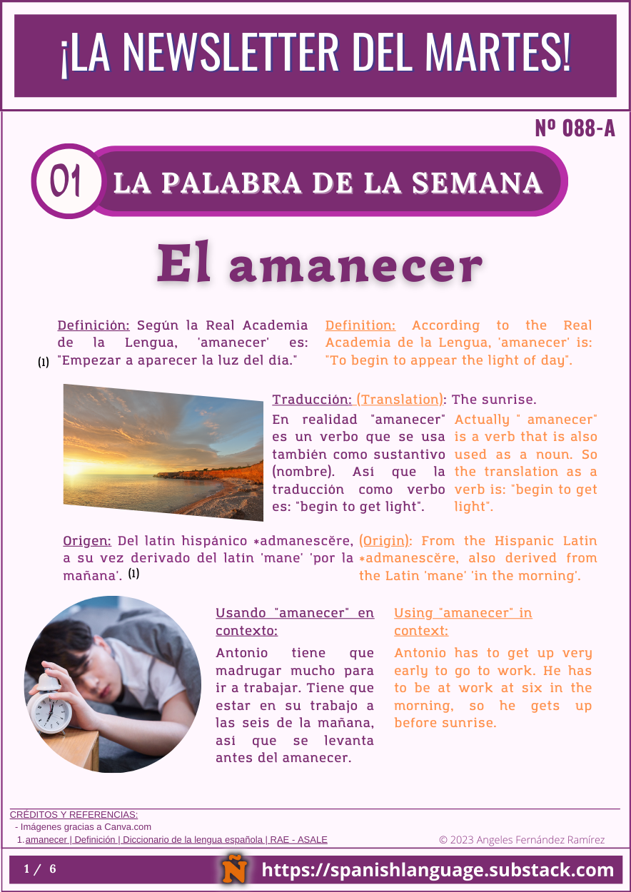 📰Tuesday's Spanish Language Newsletter! (088-A)