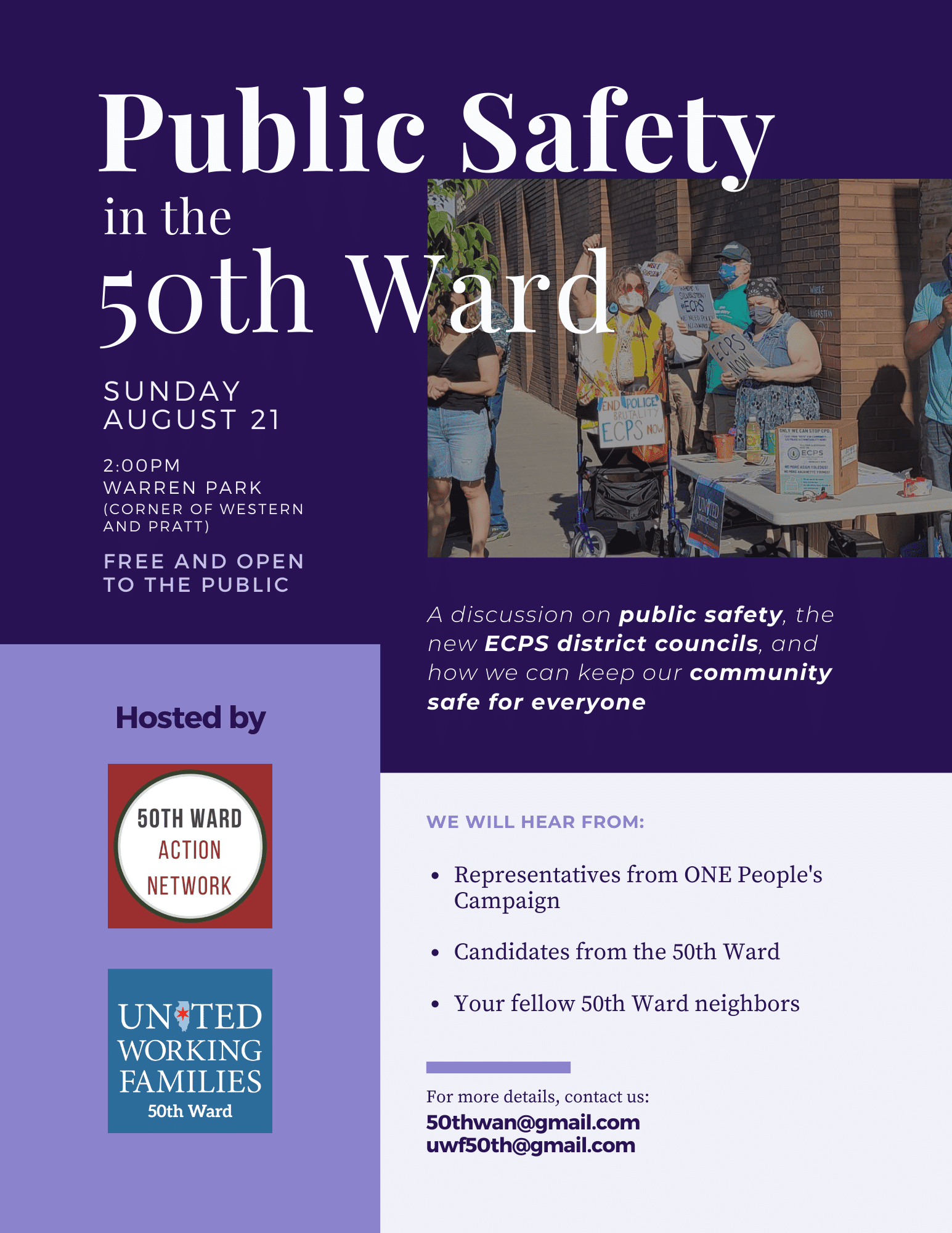 Public Safety in the 50th Ward - Aug 21st