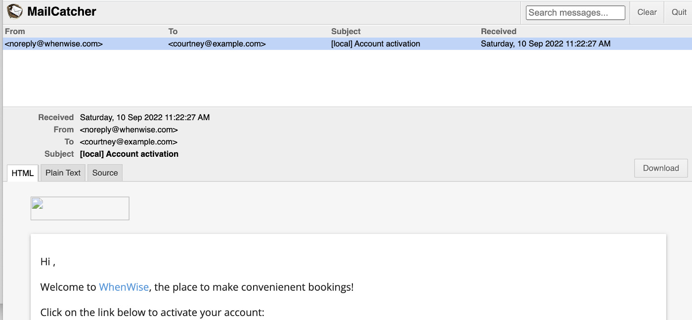MailCatcher in Docker - by Courtney Zhan