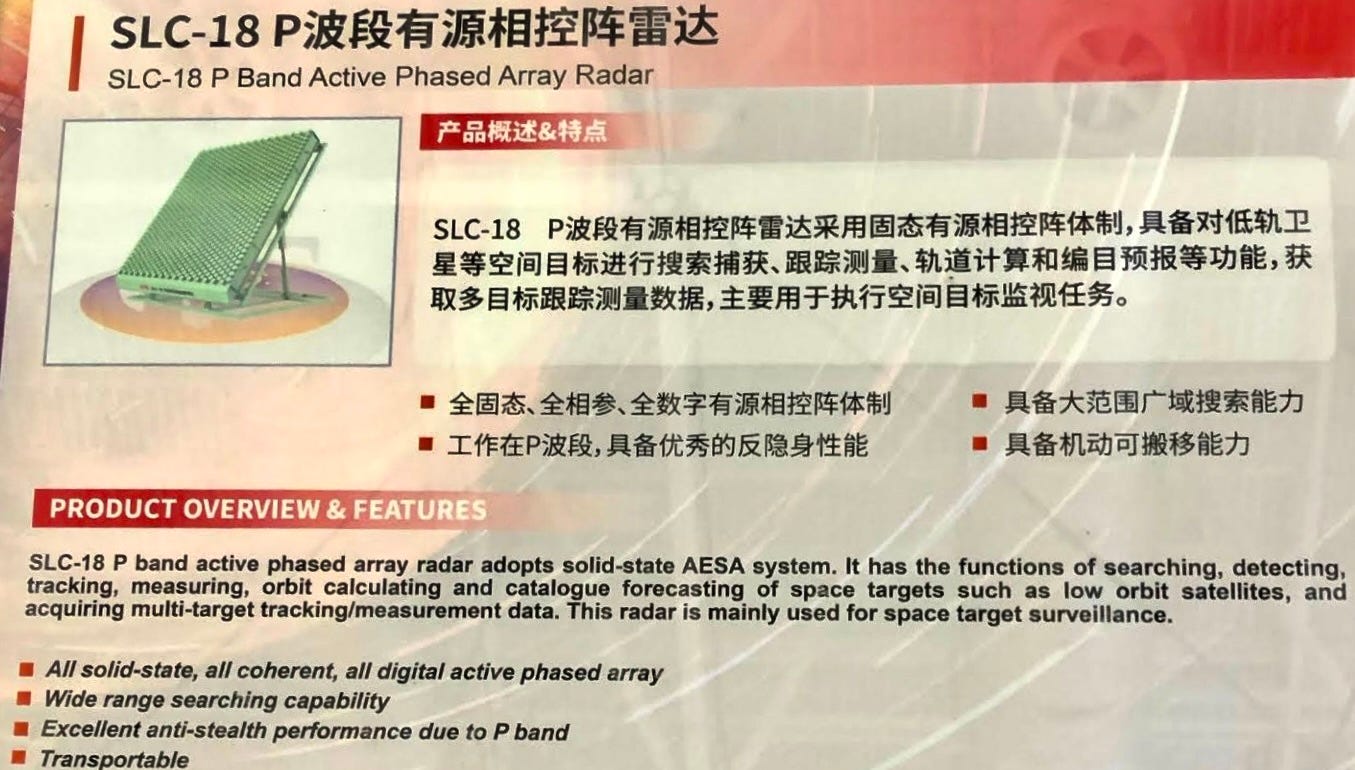 China's New P-band Radar - by Wendell Minnick