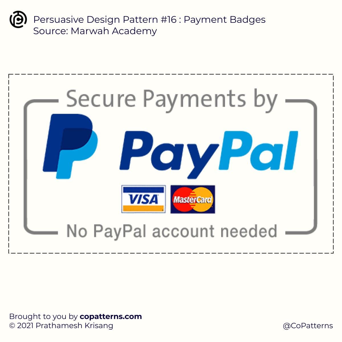 Persuasive Design Pattern #16 : Payment Badges