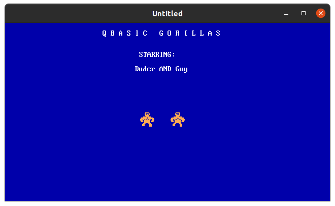 Compiling QuickBASIC's Gorillas on Linux... surprisingly tricky