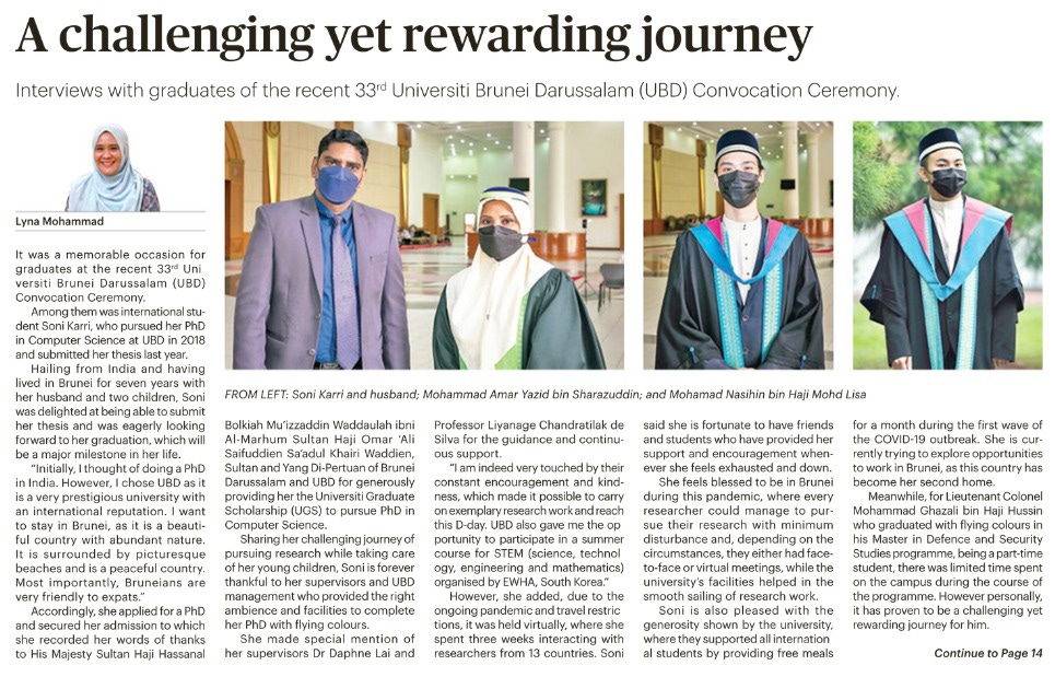 Dr Soni Karri at UBD Convocation 2022