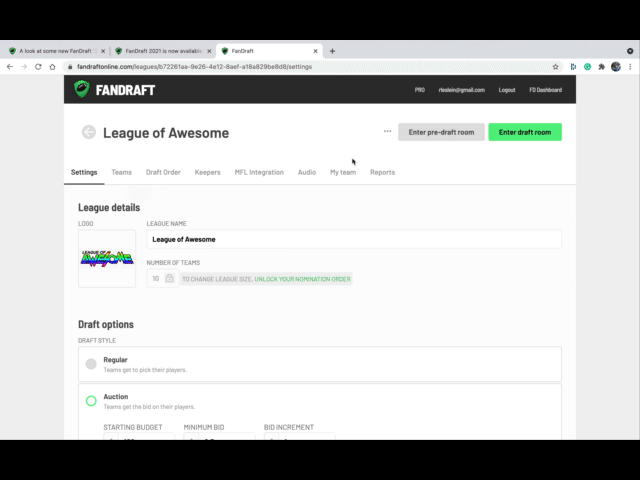 A look at some new FanDraft '21 Features - by FanDraft