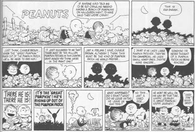 The Theology of Peanuts, Chapter 4: The Great Pumpkin
