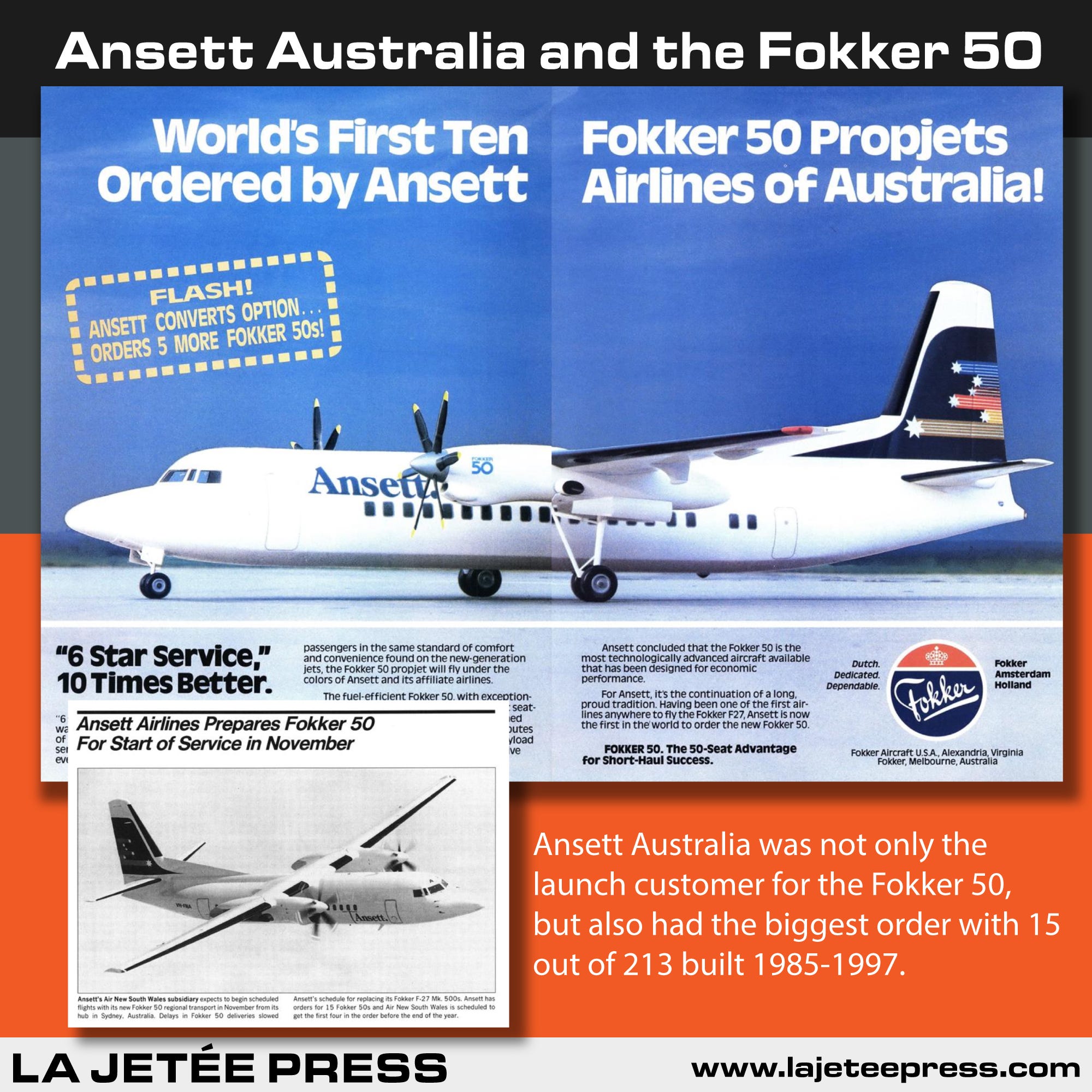 Ansett Australia and the Fokker 50 - by JP Santiago MD