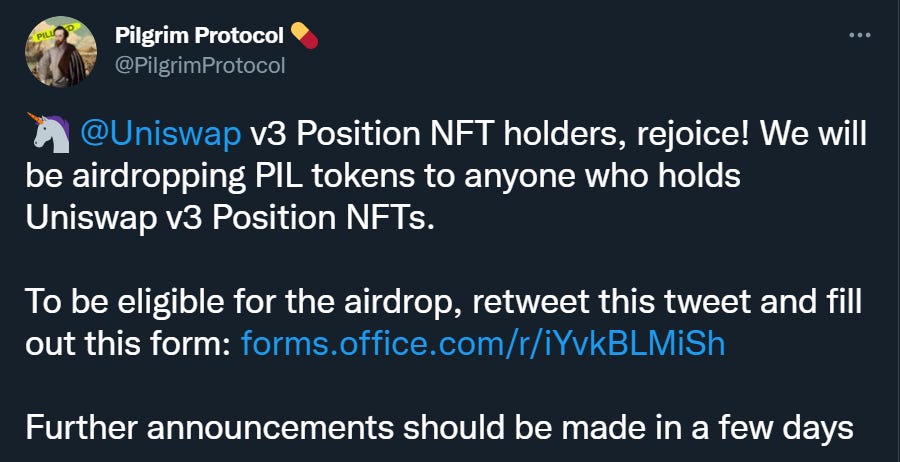 Airdrop Guide - Pilgrim Protocol - DefiCalendar Newsletter