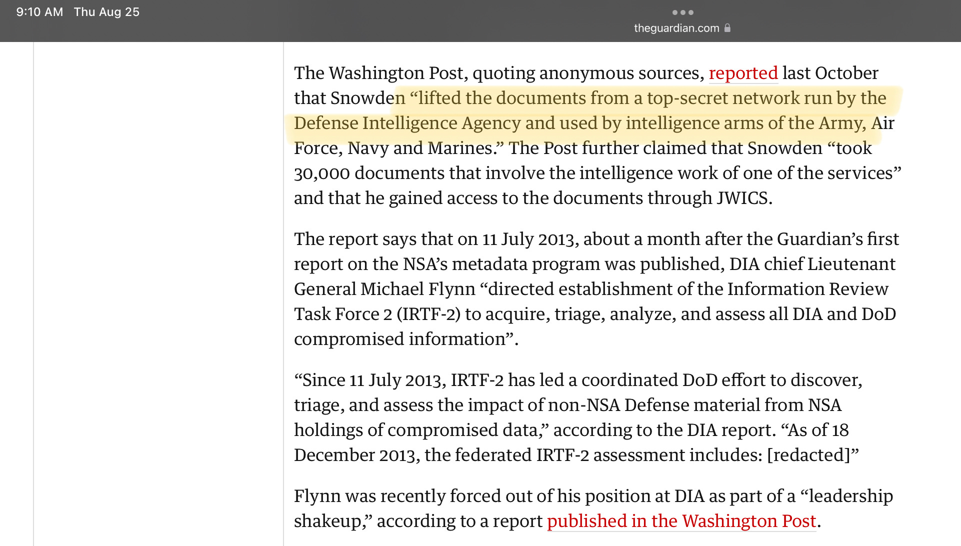 Did Mike Flynn Leak DOD Secrets to Edward Snowden? 🤨