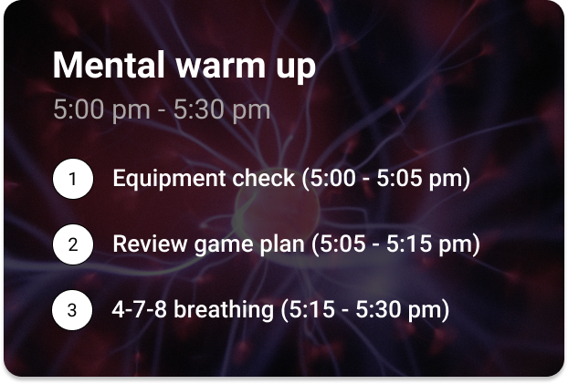 Designing a pre-game routine - by Craig Roh